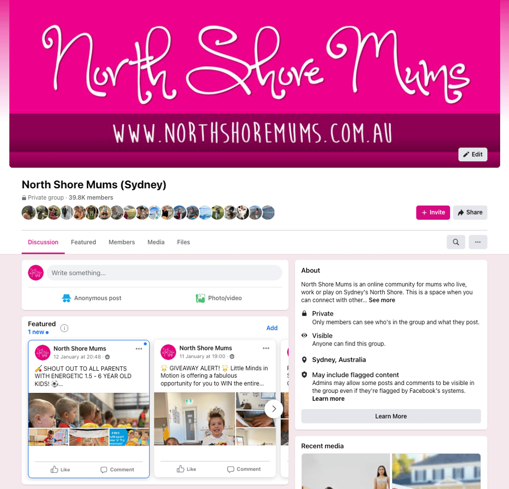 What's the difference between your Facebook group and Facebook page?